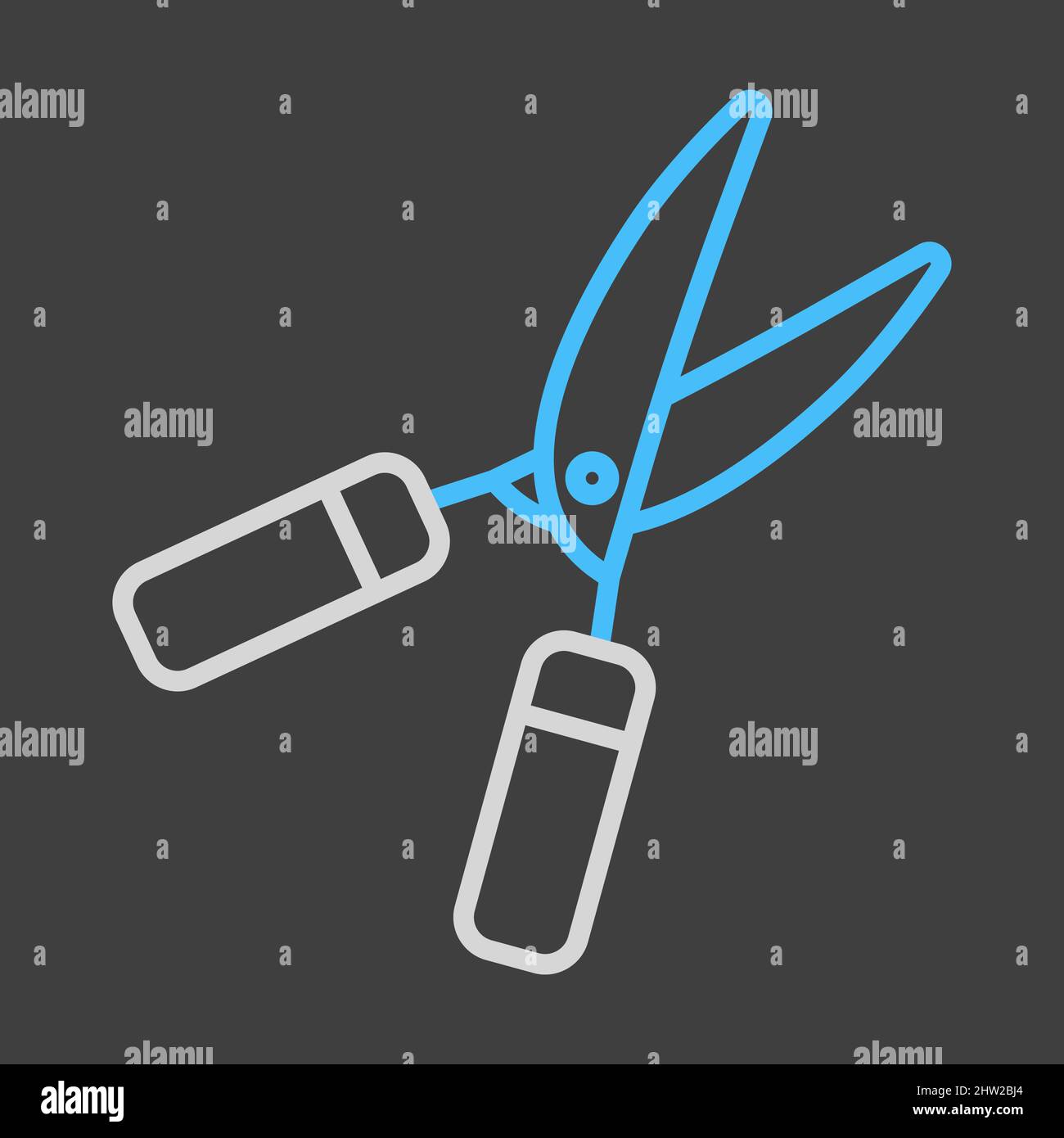 Garden shears vector icon, hedge shears sign. Graph symbol for ...