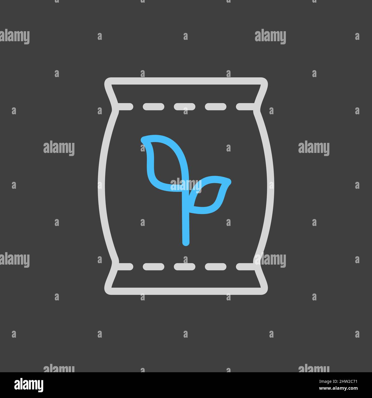 Fertilizer bag isolated vector icon. Graph symbol for agriculture ...