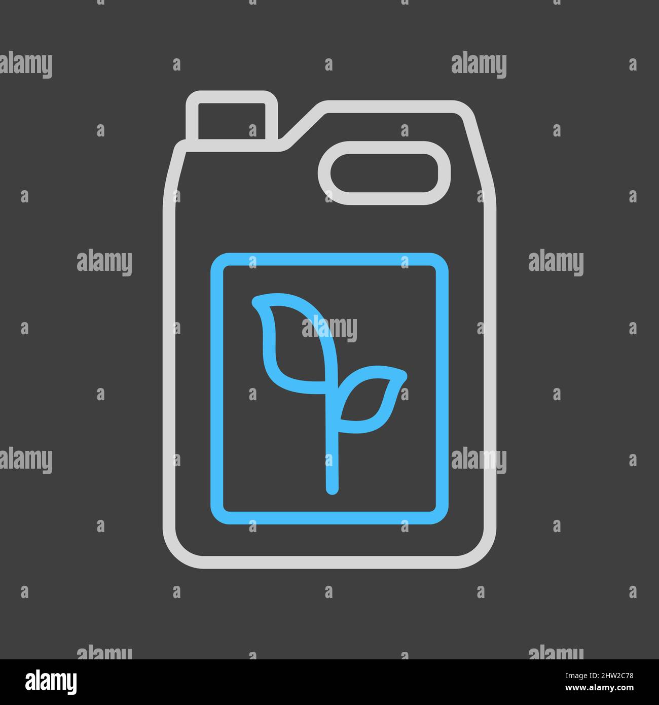 Canister of plant fertilizers vector icon. Chemical fertilization of ...