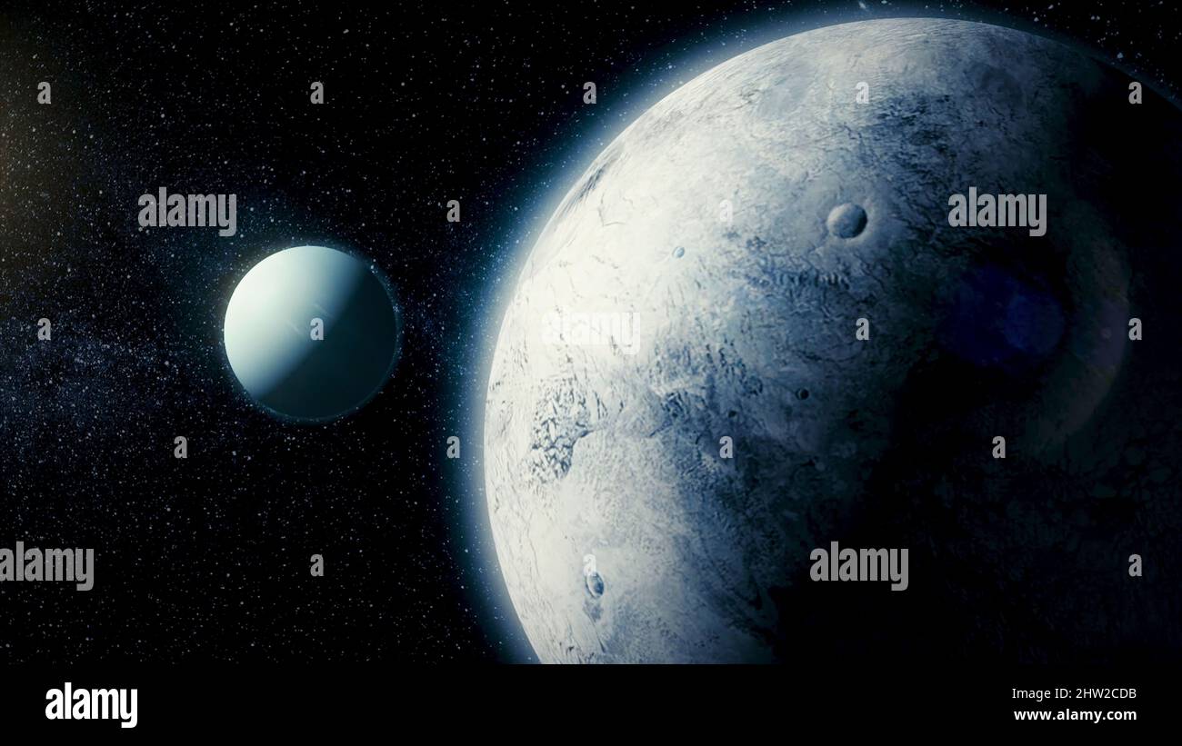 Solar System - Space satellite Ariel. It is the eighth and farthest ...