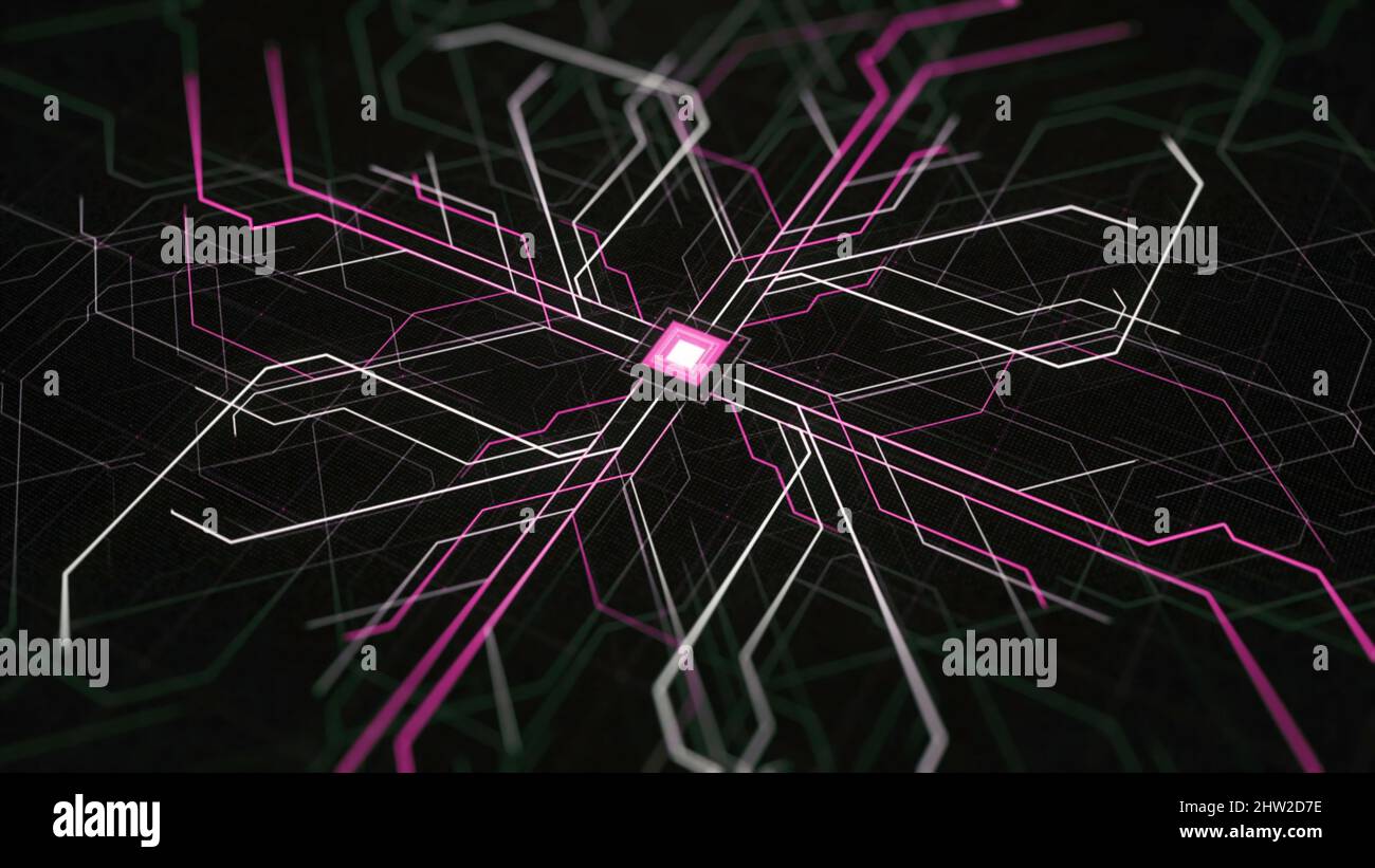 Technology background with circuit board, digital processor of a device ...