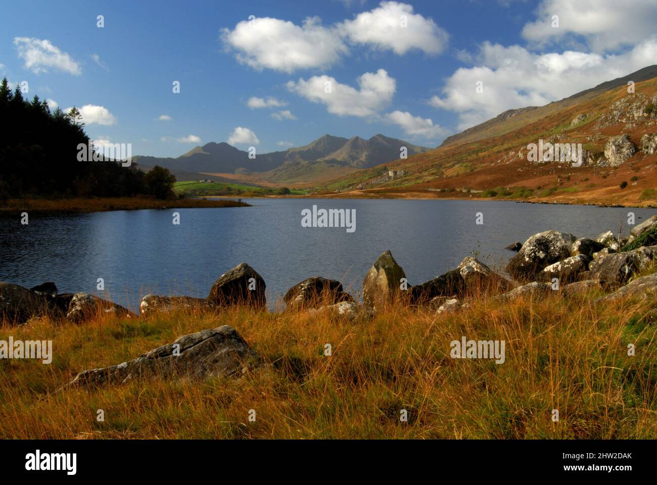 Snowdon and Snowdon Horseshoe from Capel Curig Stock Photo - Alamy