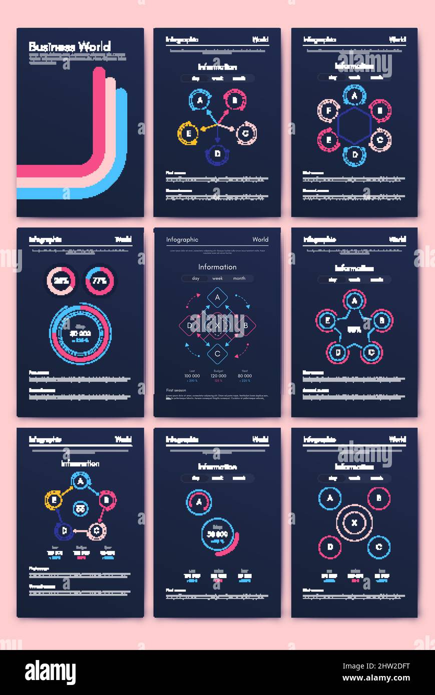 Vector graphics infographics with mobile phone. Template for creating ...