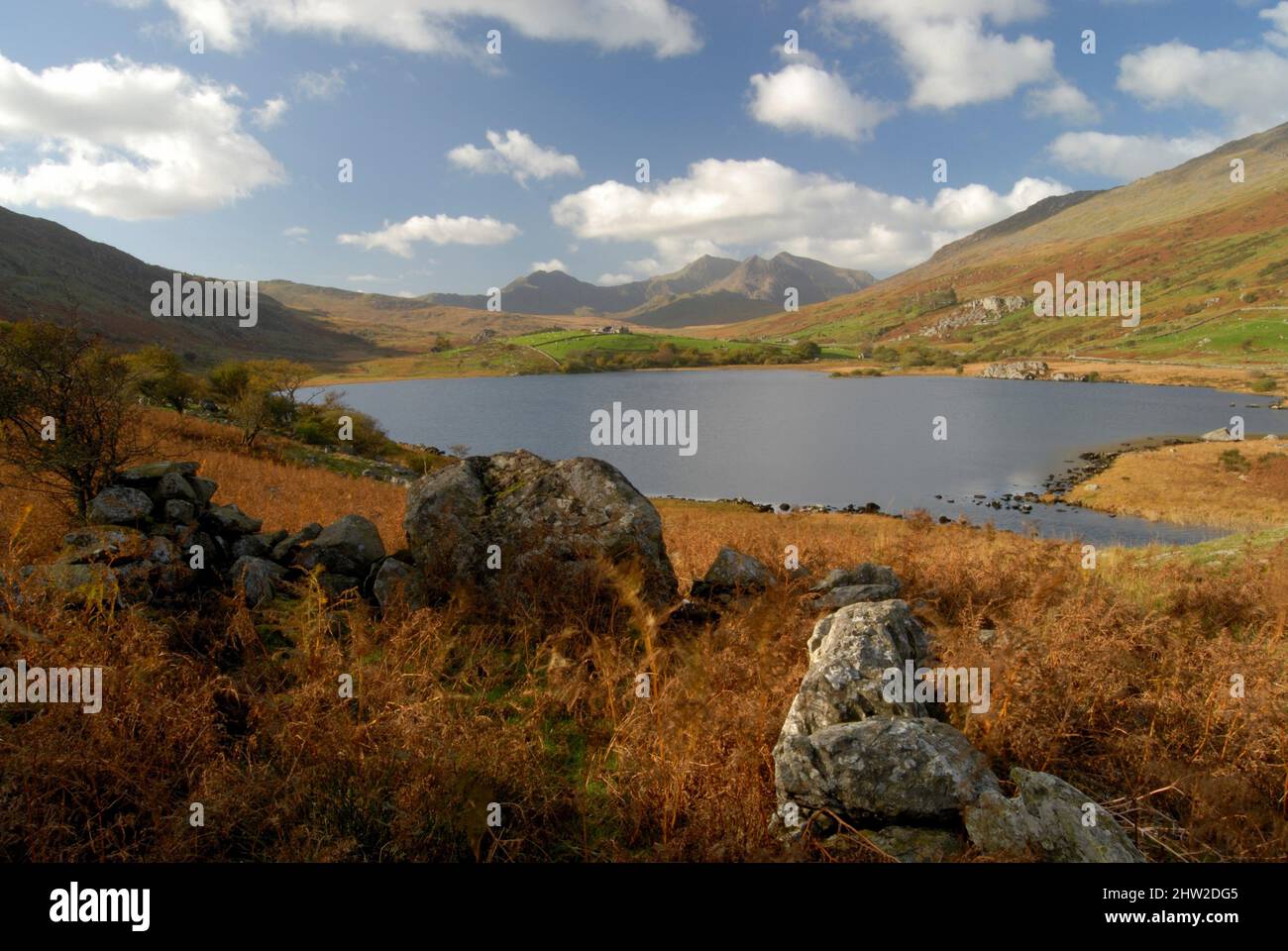 Snowdon and Snowdon Horseshoe from Capel Curig Stock Photo - Alamy