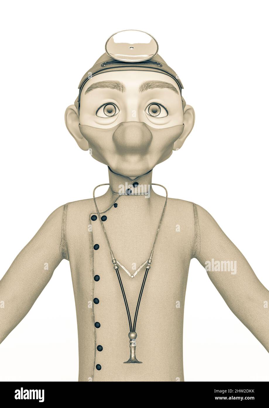 old doctor cartoon, 3d illustration Stock Photo - Alamy