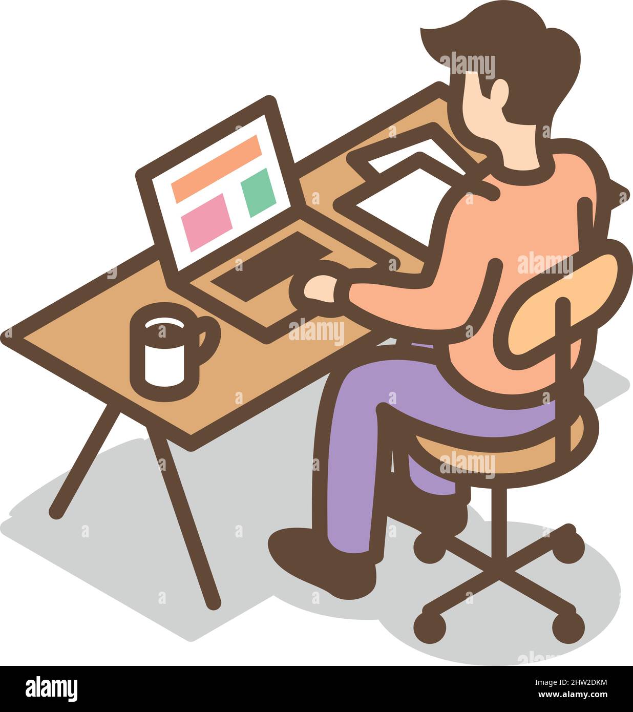 Person On Computer Clipart