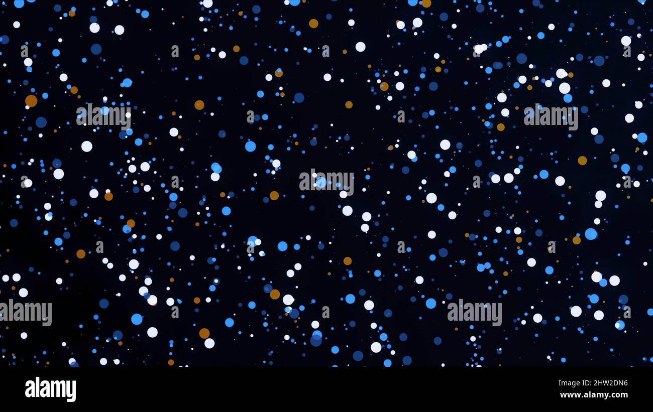 Beautiful colorful dots moving on black background. Animation ...