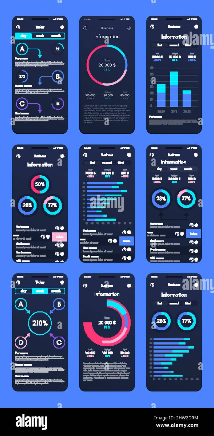 Vector graphics infographics with mobile phone. Template for creating ...