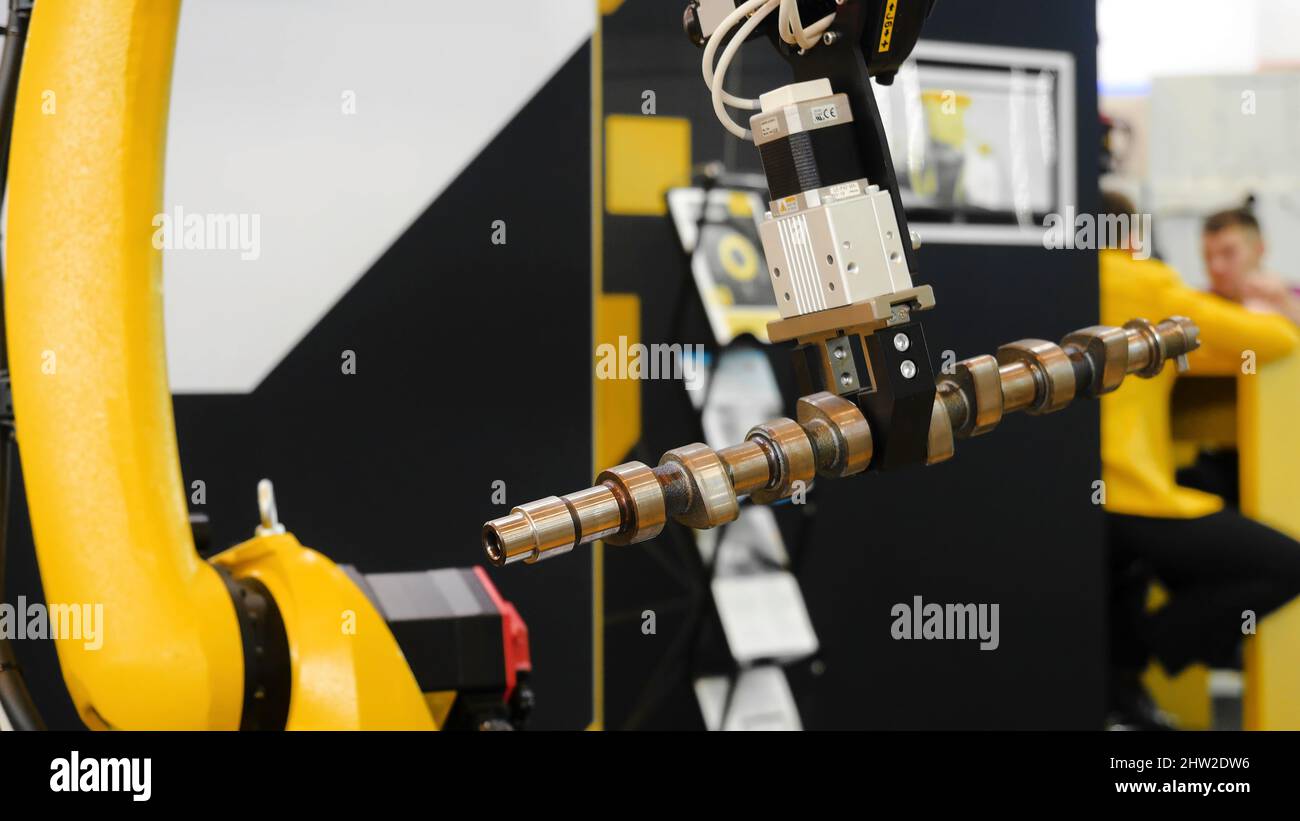 Moving part of robotic arm machine tool. Media. Robotic arm uses a ...