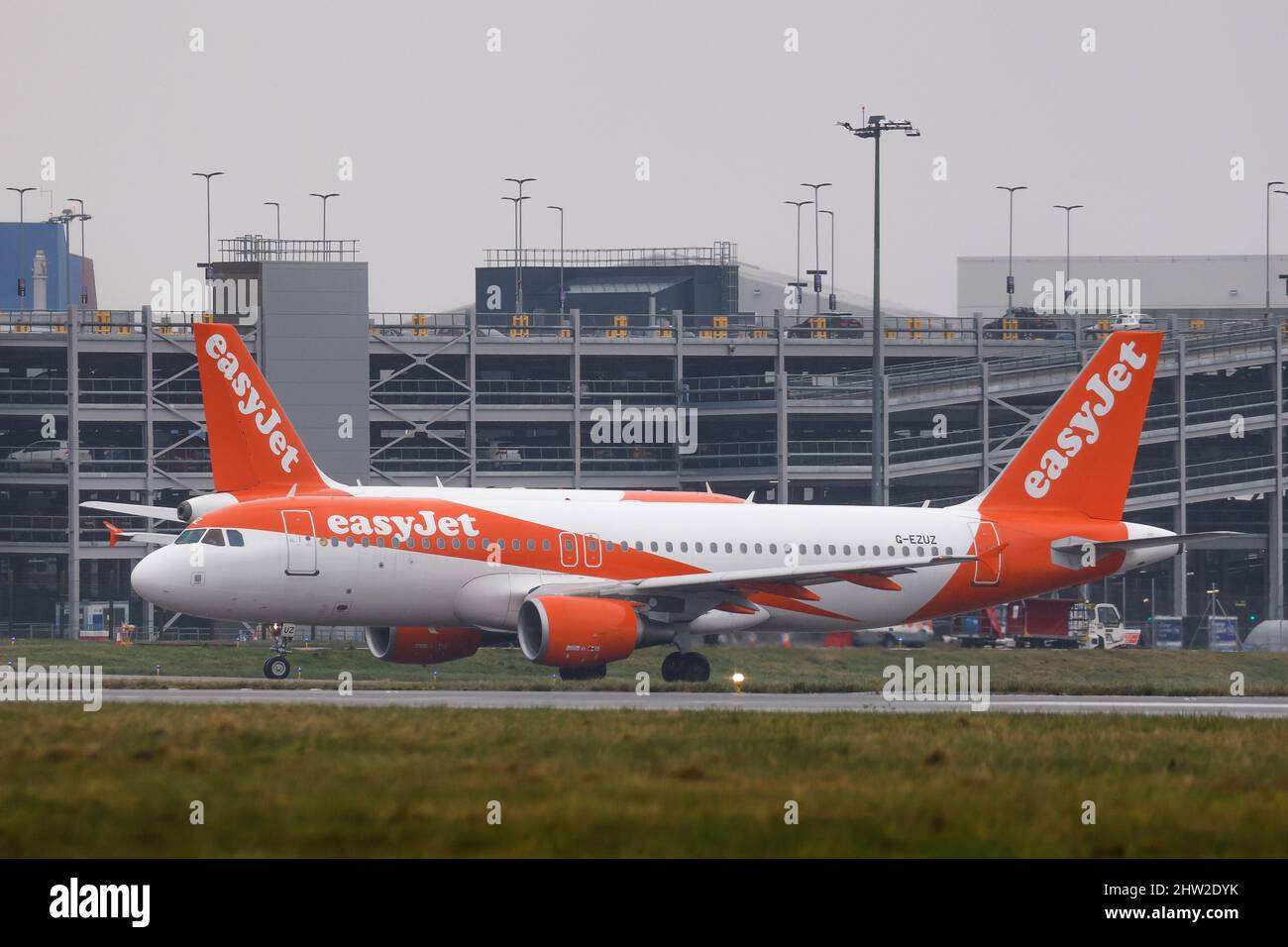 easyJet Airbus A320 registration G-EZUZ taxying on March 2nd 2022 at ...