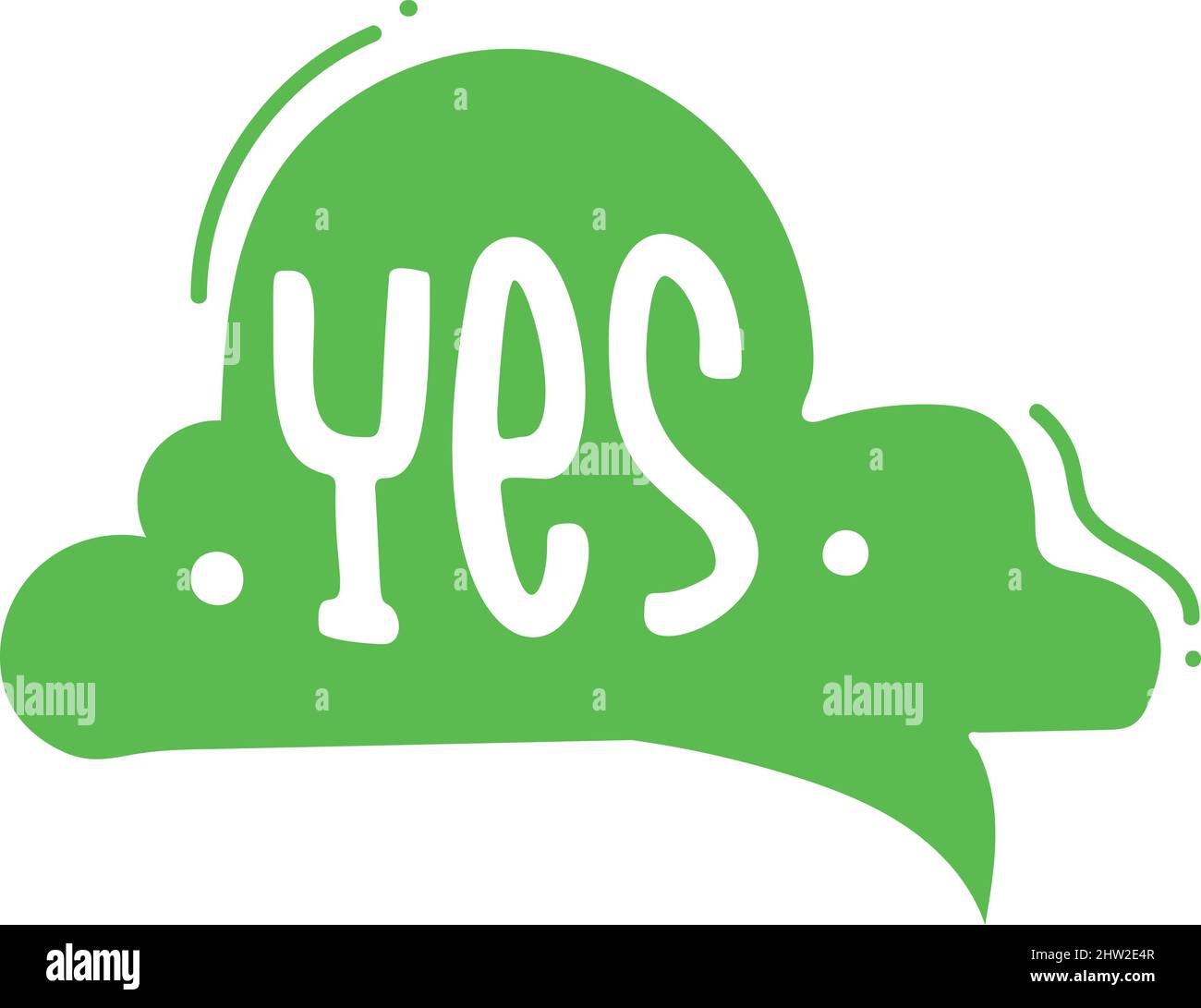 Cartoon yes symbol bubble Cut Out Stock Images & Pictures - Alamy