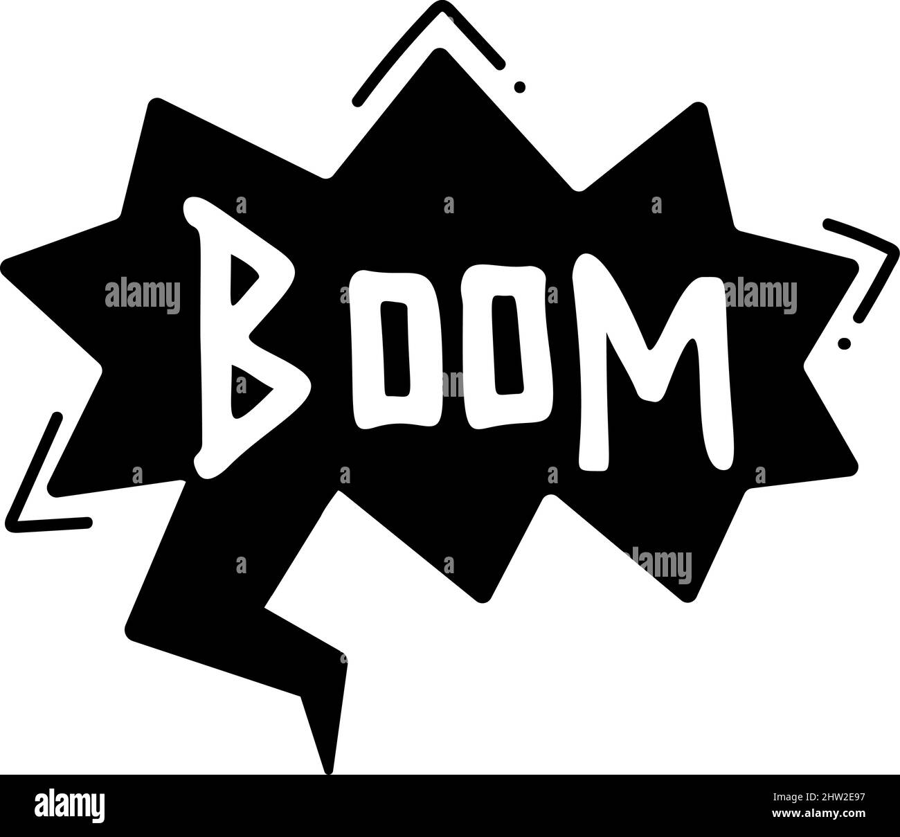 Boom message sticker. Shouting bubble in comic style Stock Vector Image ...