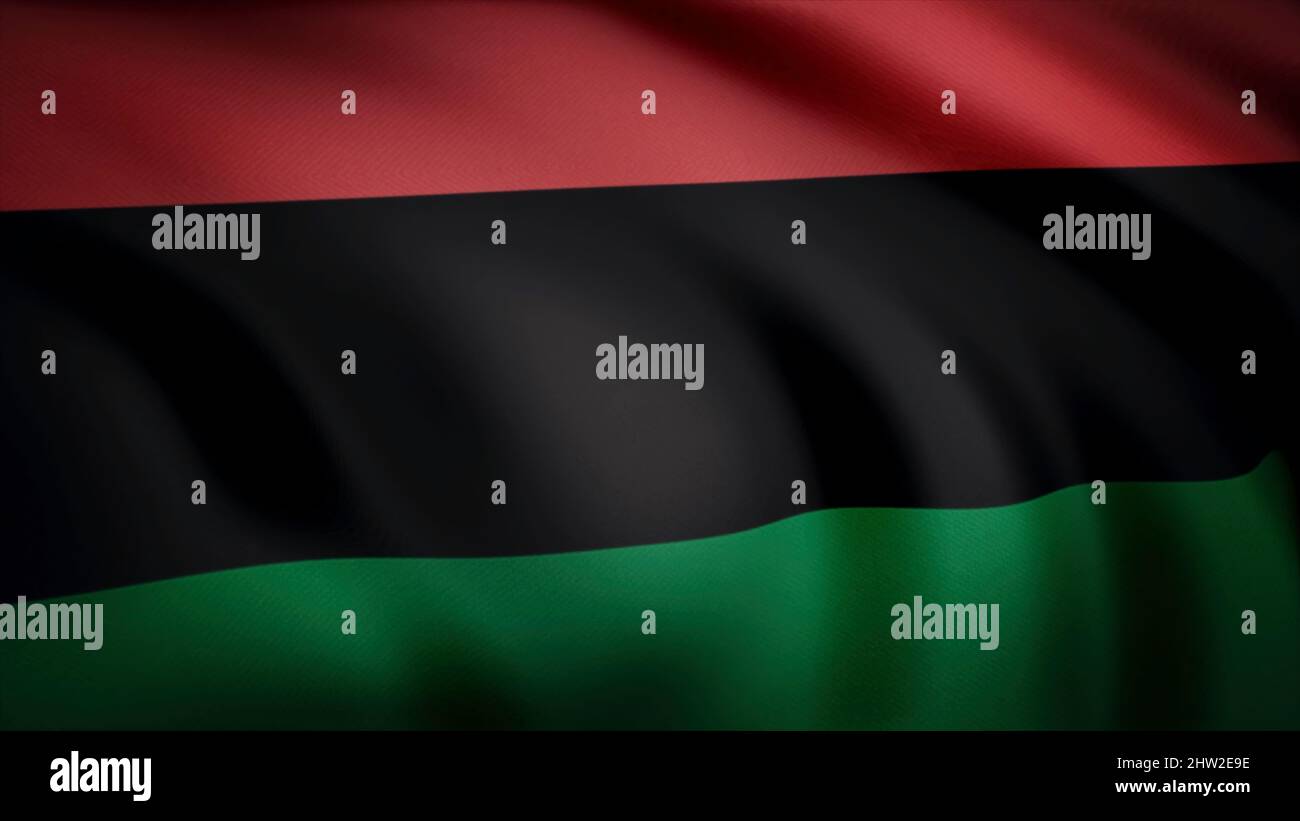 Pan-African flag. Consisting of three equal horizontal stripes red ...