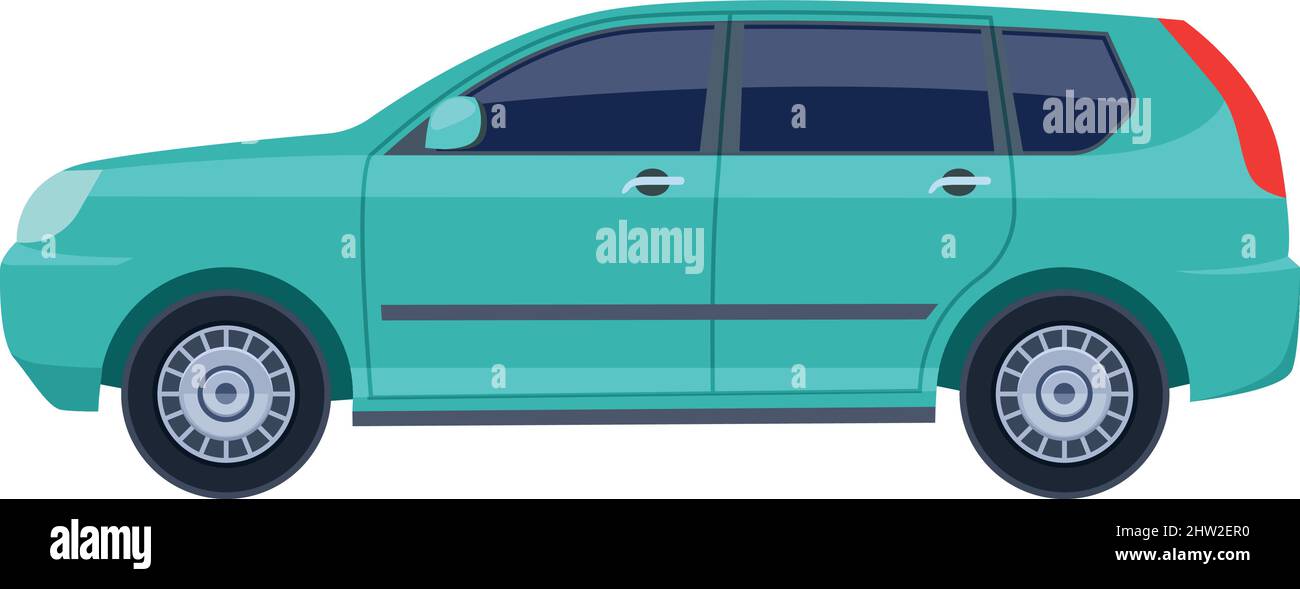Green crossover car. Suv auto side view Stock Vector Image & Art - Alamy