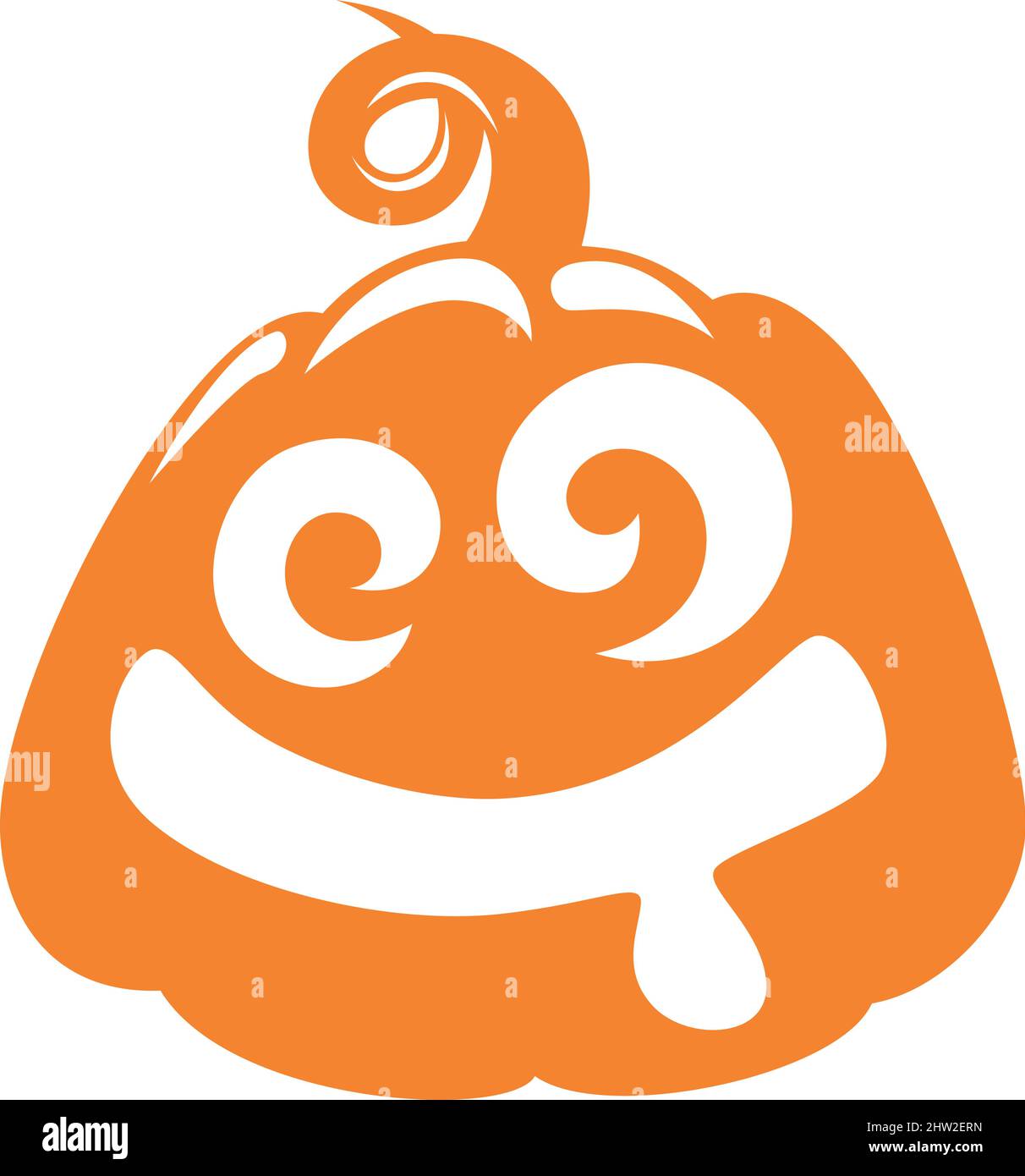 Scary face smiling pumpkin with crazy eyes Stock Vector Image & Art - Alamy