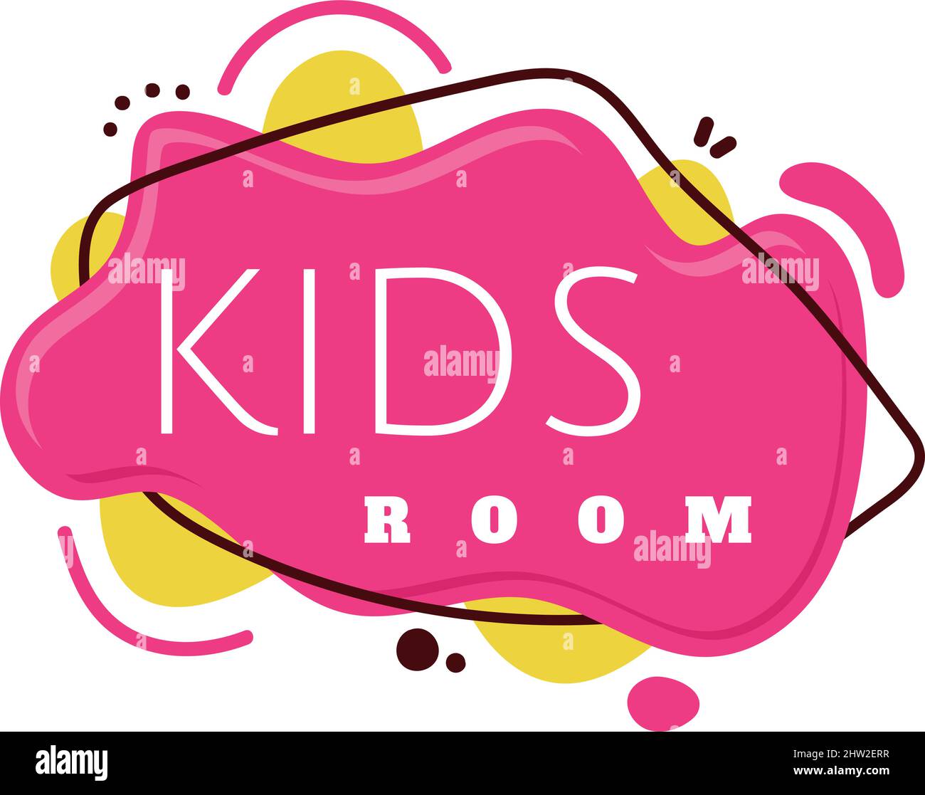 Kids room sign. Play zone colorful label Stock Vector Image & Art - Alamy