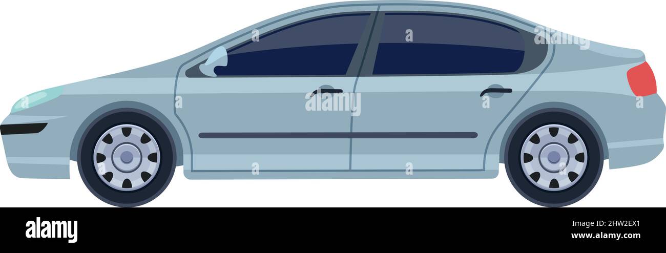 Silver car icon. Modern sedan auto side view Stock Vector Image & Art ...