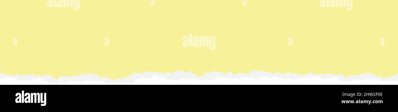 Torn yellow page edge. Realistic paper tear Stock Vector Image & Art ...