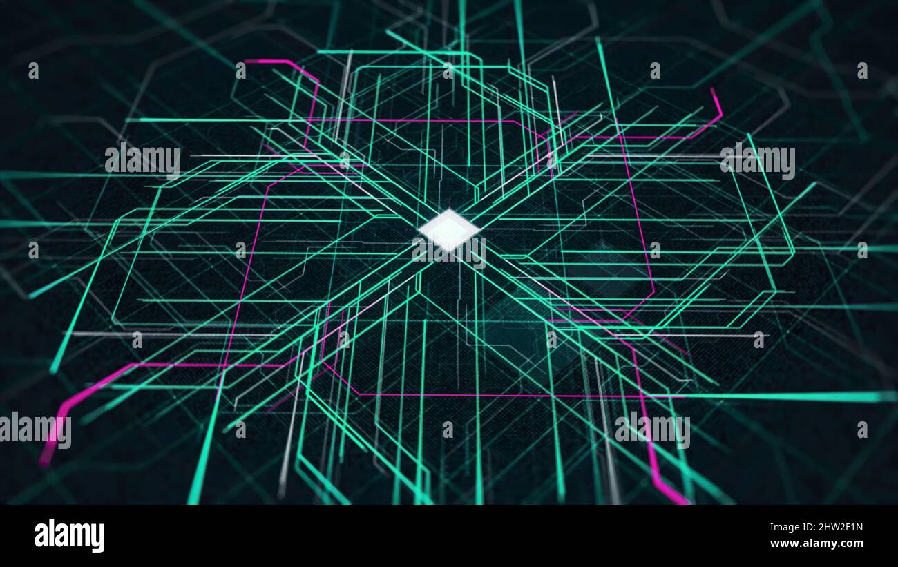 Technology background with circuit board, digital processor of a device ...