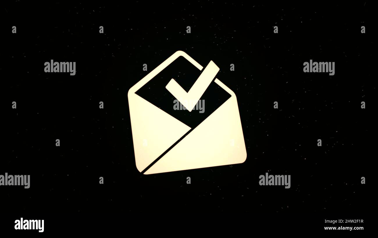 Abstract animation email icon decaying hi-res stock photography and ...