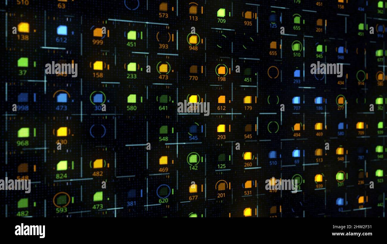 Futuristic abstract animation of digital market background with ...