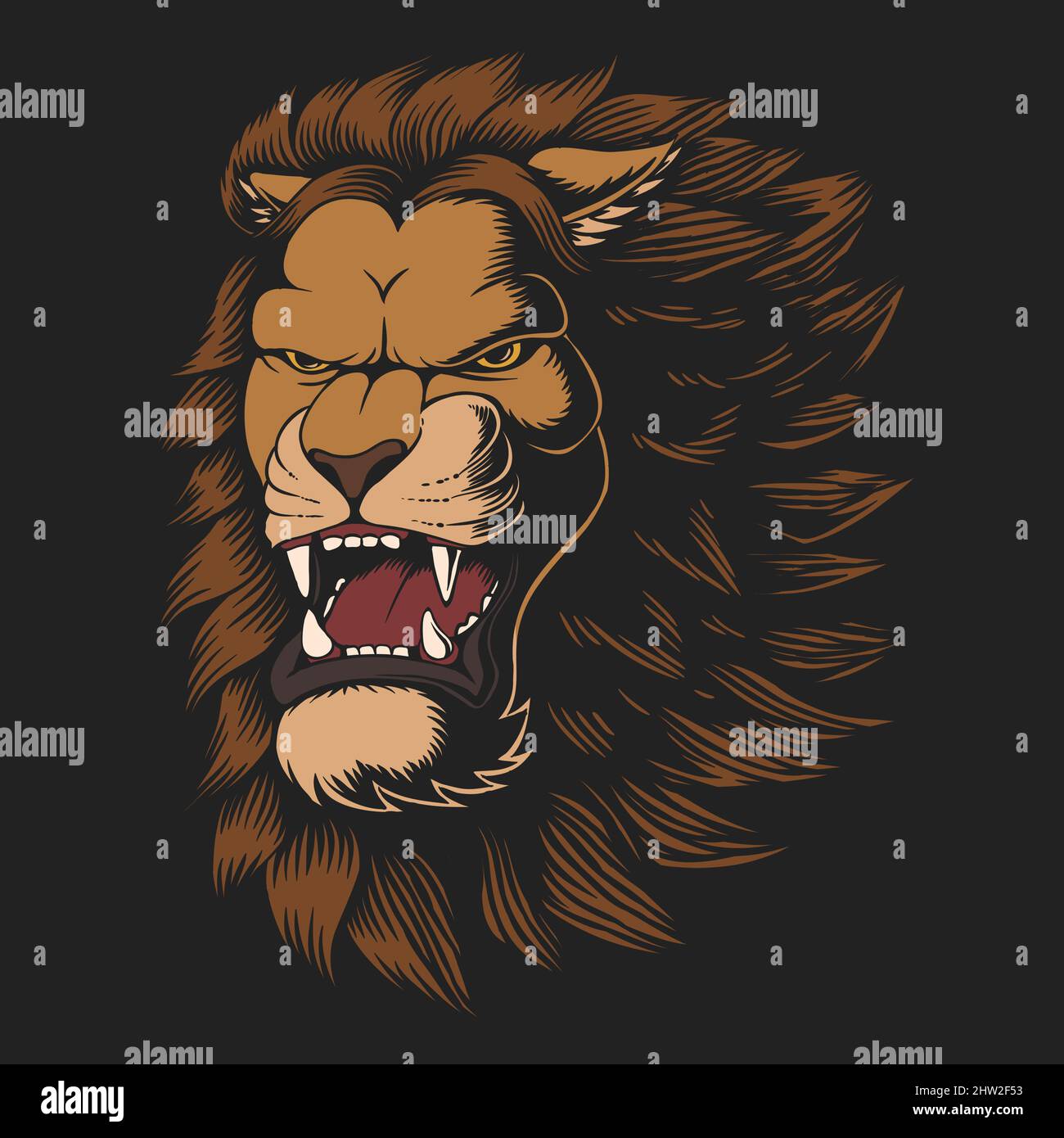 Gentle lion Stock Vector Images - Alamy