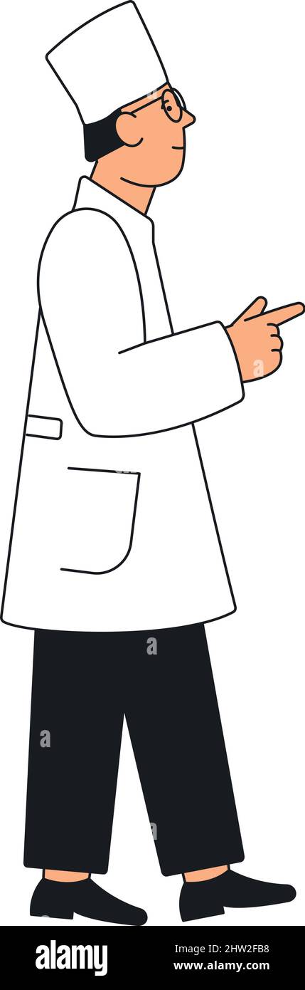 Man isolated coat pointing Stock Vector Images - Alamy