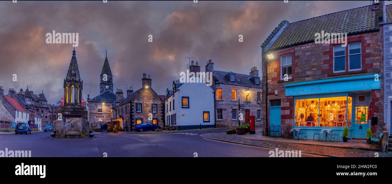 This is the historic village of Falkland in the county of Fife ...