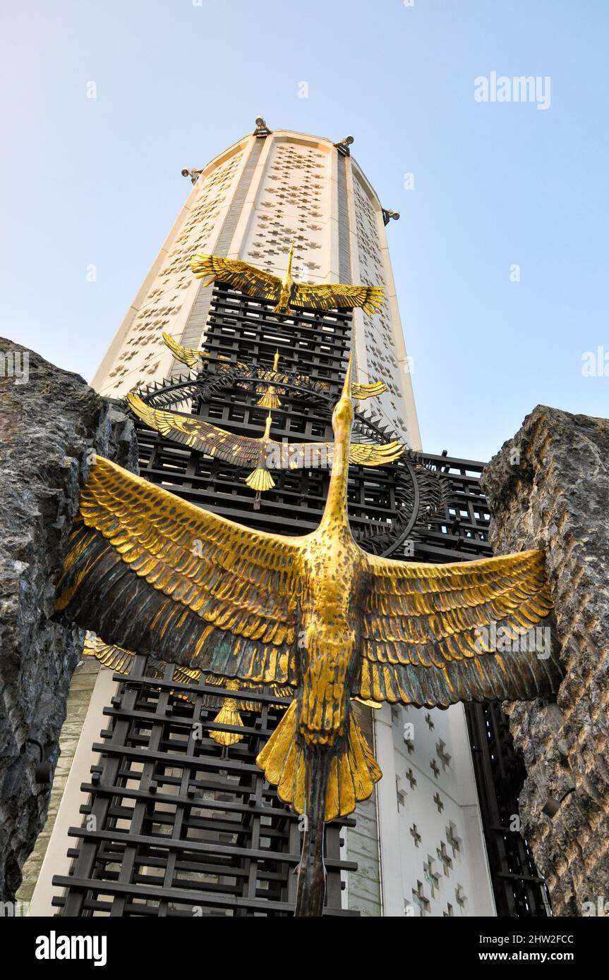 Bird sculptures adorn the Holodomor Genocide memorial in Kyiv (Kiev ...
