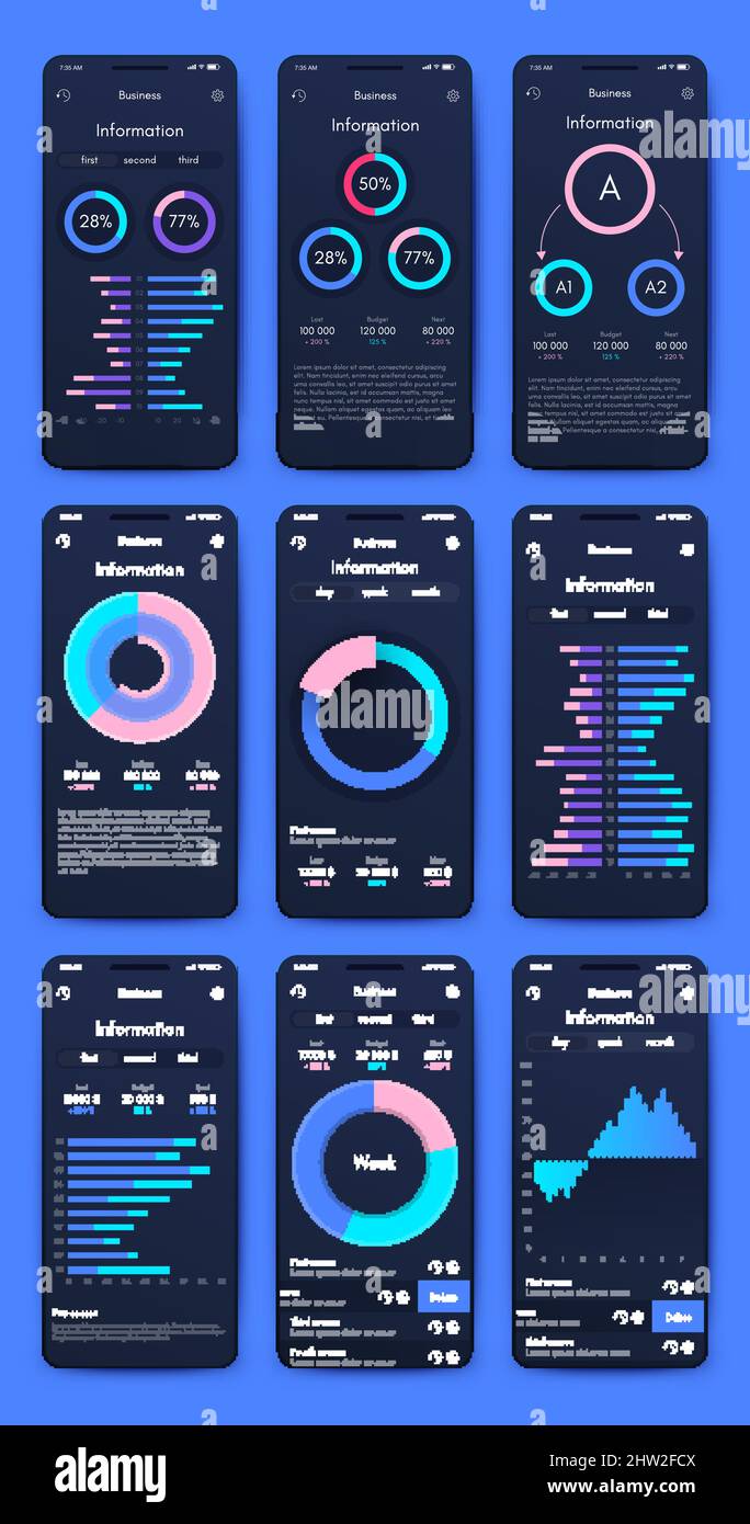Vector graphics infographics with mobile phone. Template for creating ...