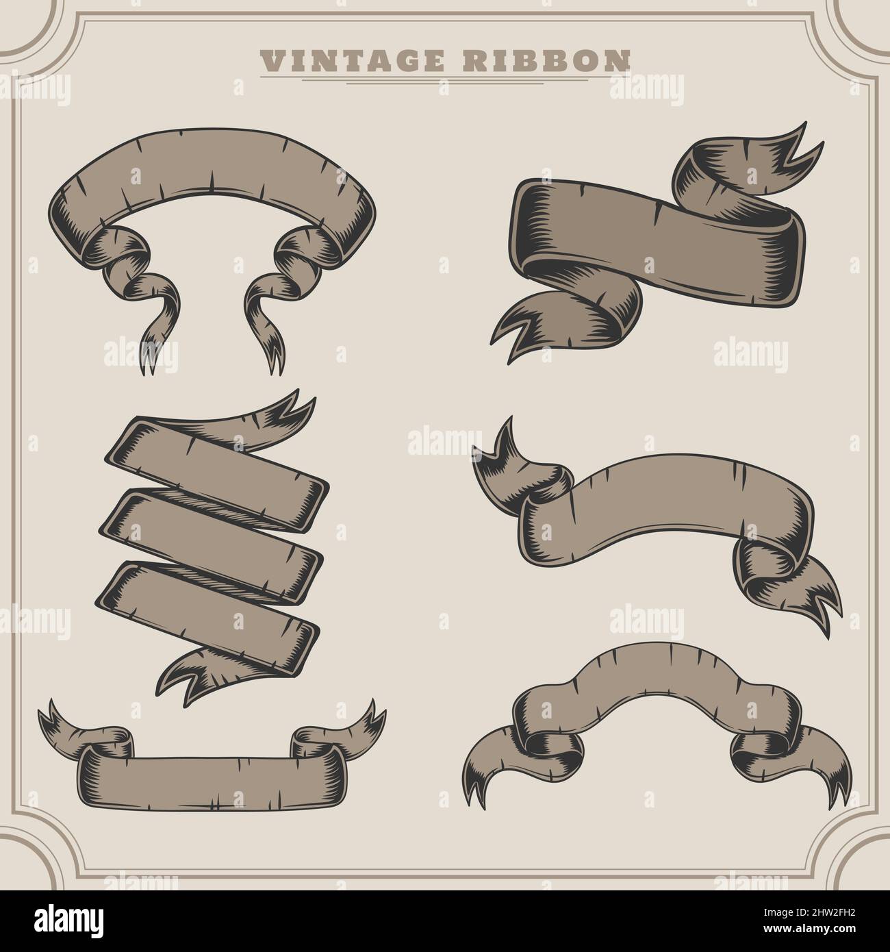 Engraved ribbon Stock Vector Images - Alamy