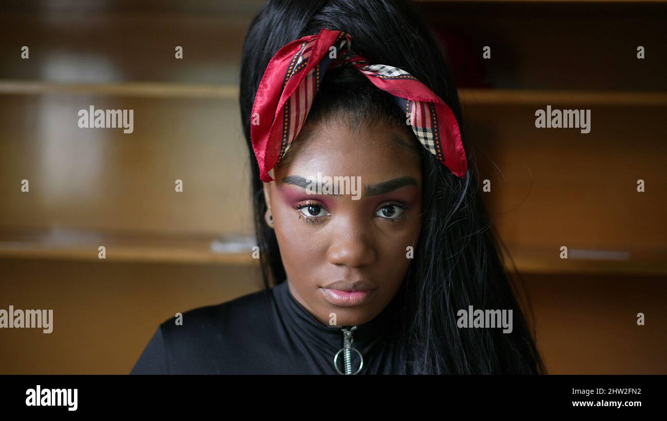 Black african teen girl adolescent posing hi-res stock photography and ...