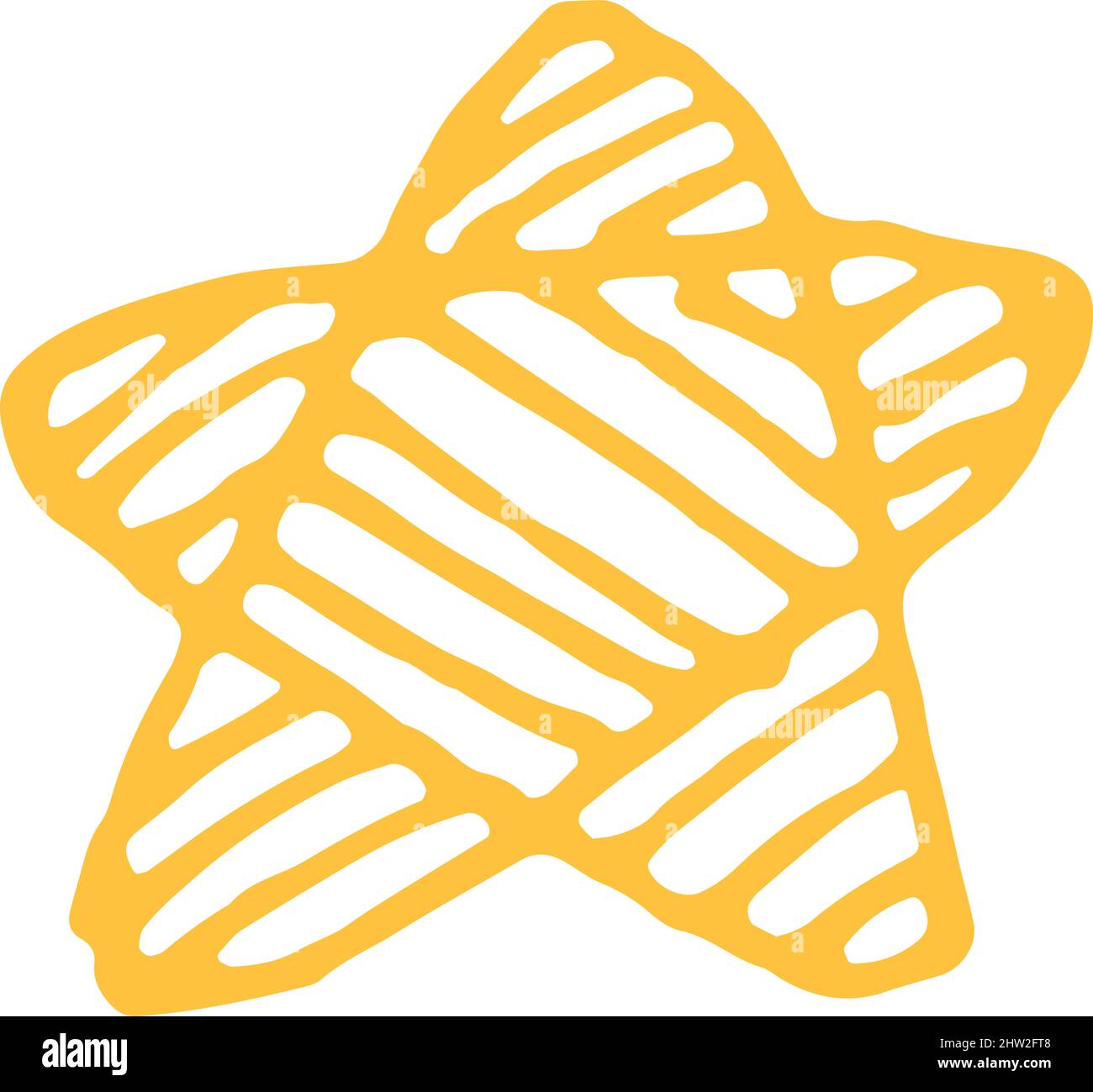 Yellow star. Hand drawn doodle sketch symbol Stock Vector Image & Art ...