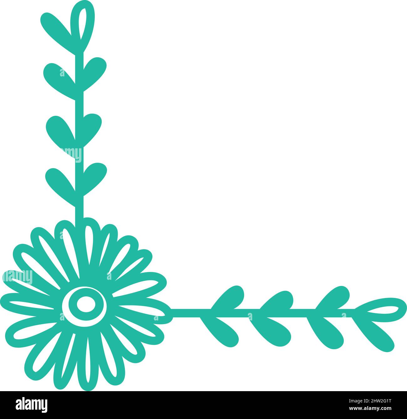 Green Flower Border Clipart