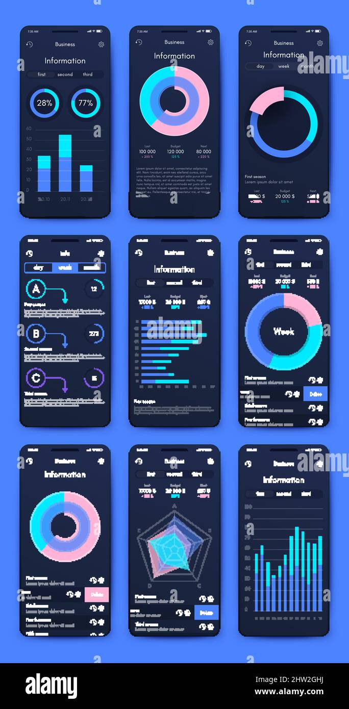Vector graphics infographics with mobile phone. Template for creating ...