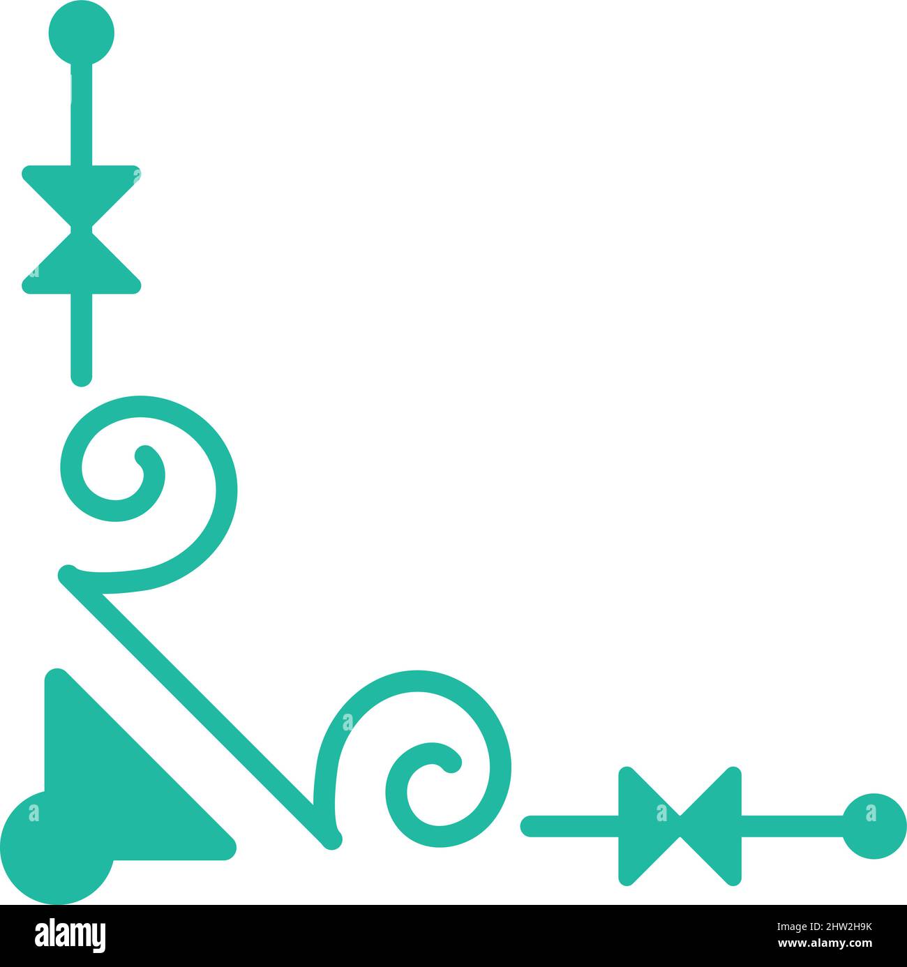 Geometric corner ornament. Decorative elegant vintage border Stock ...