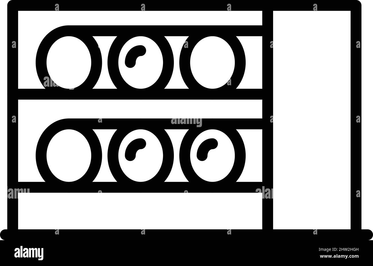 Wine bottle rack icon outline vector. Wood bar. Store winery Stock ...