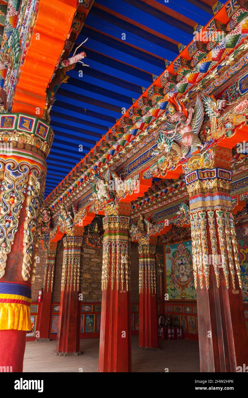 Tibetan monastery temple paintings beautifully decorated painting at ...