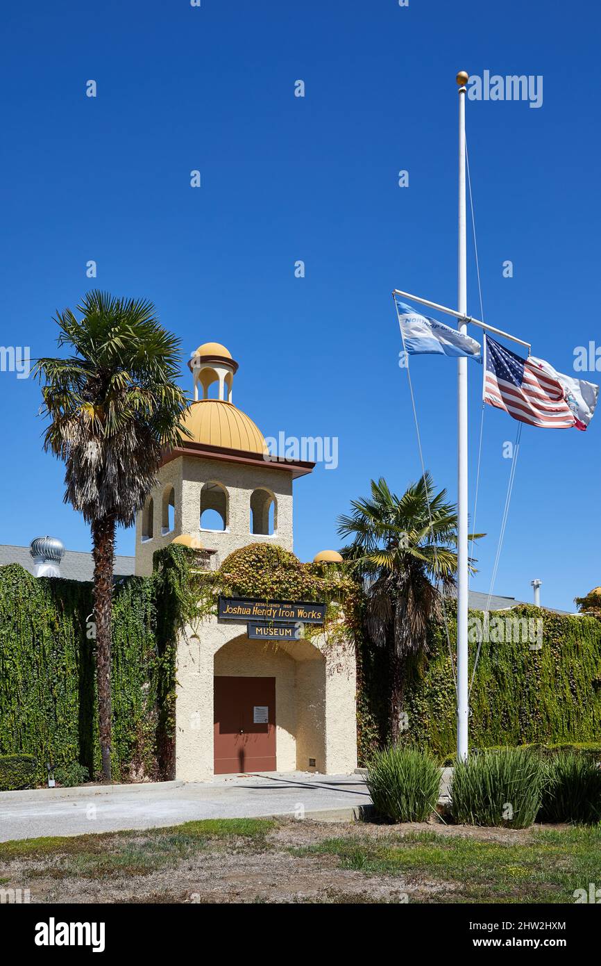 Entrance to Joshua Hendy Iron Works Museum, Sunnyvale, California, USA ...