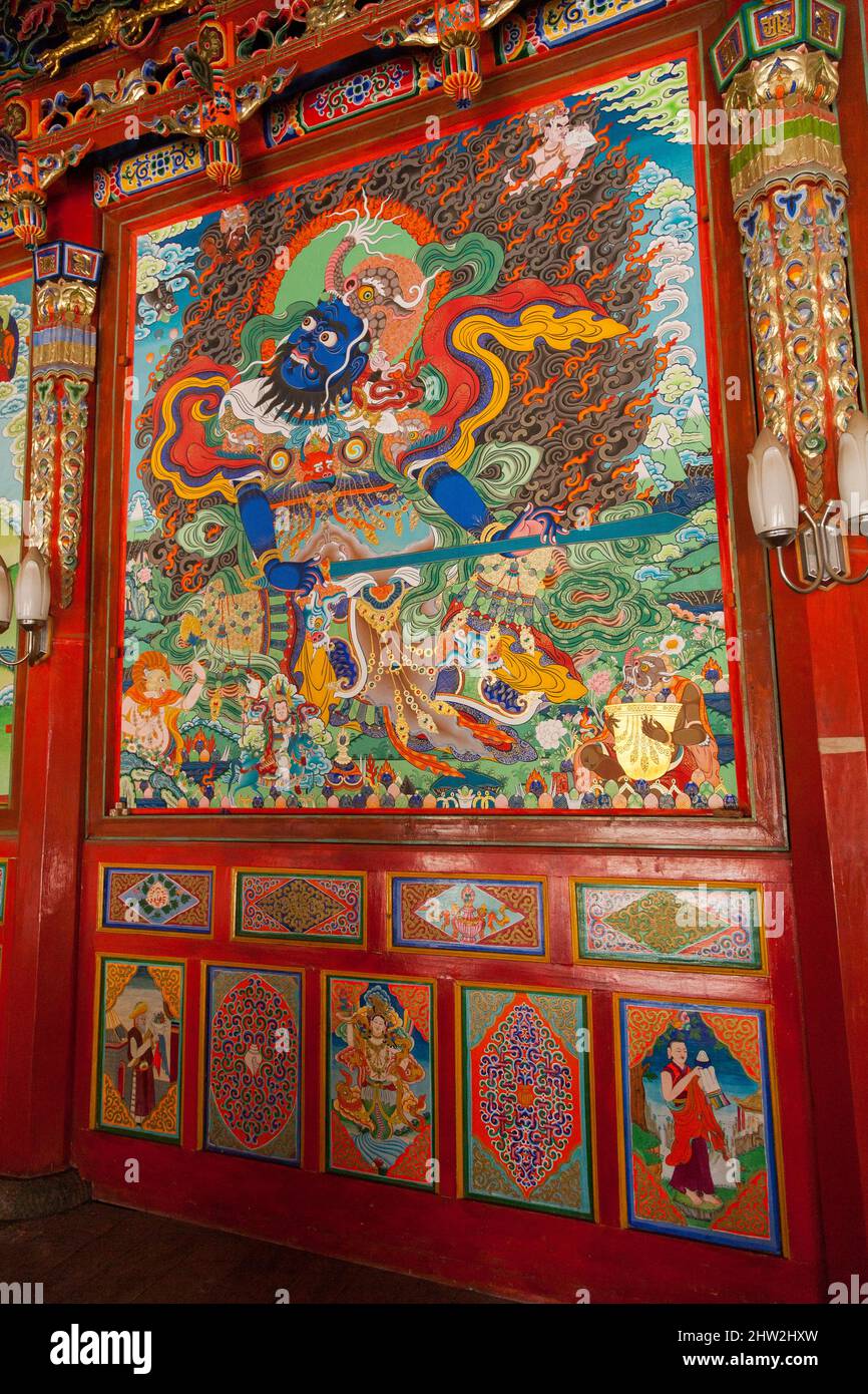 Tibetan monastery temple paintings beautifully decorated painting at ...