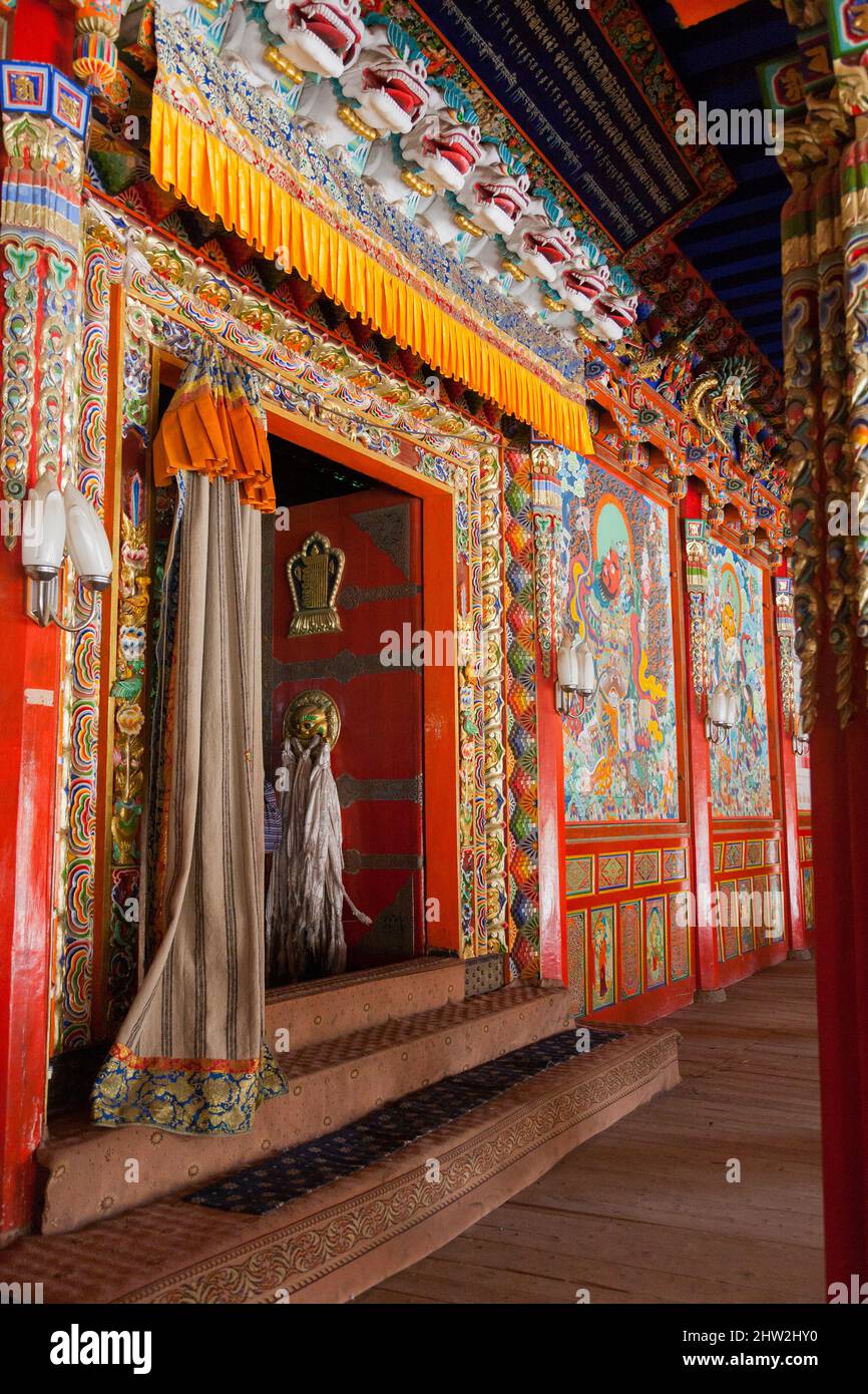 Tibetan monastery temple paintings beautifully decorated painting at ...