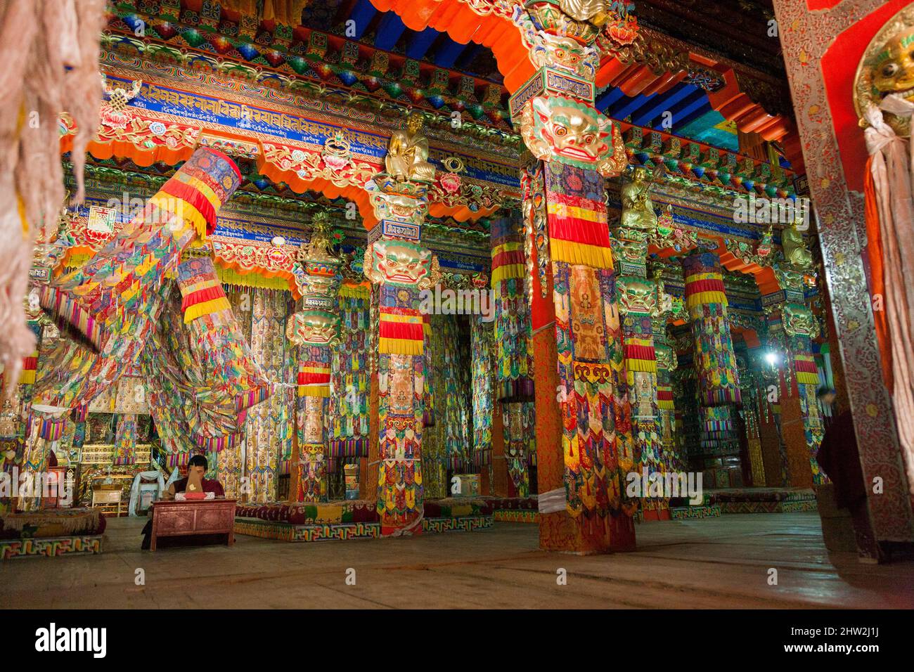 Tibetan monastery temple paintings beautifully decorated painting at ...