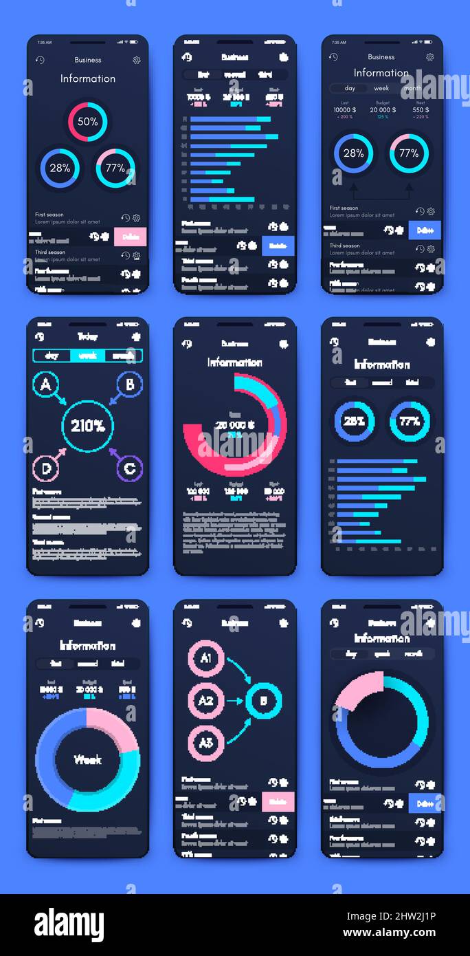 Vector graphics infographics with mobile phone. Template for creating ...