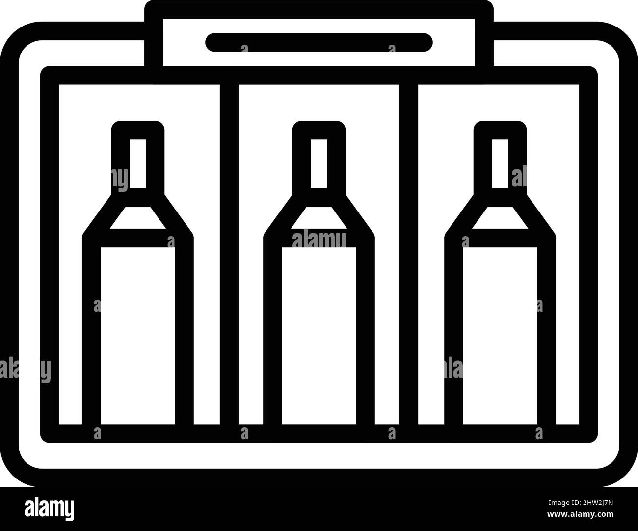 Cellar wine bottle icon outline vector. Wood bar. Interior store Stock ...
