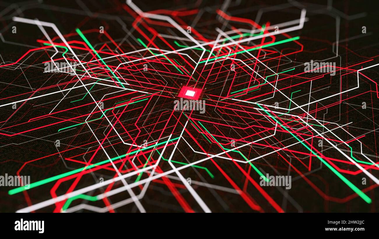 Abstract nano chip circuit, modern technology backgroound. Micro ...