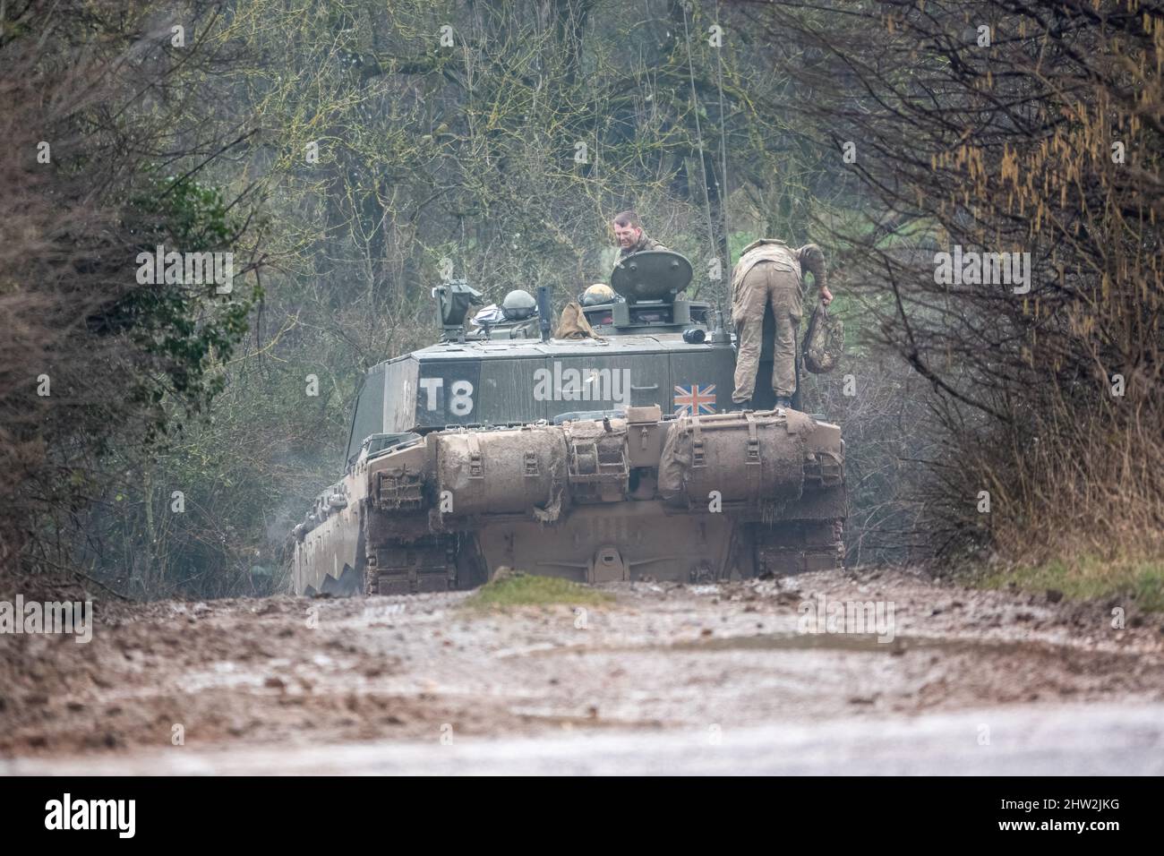 british army challenger 2 main battle tank in action on exercise on ...