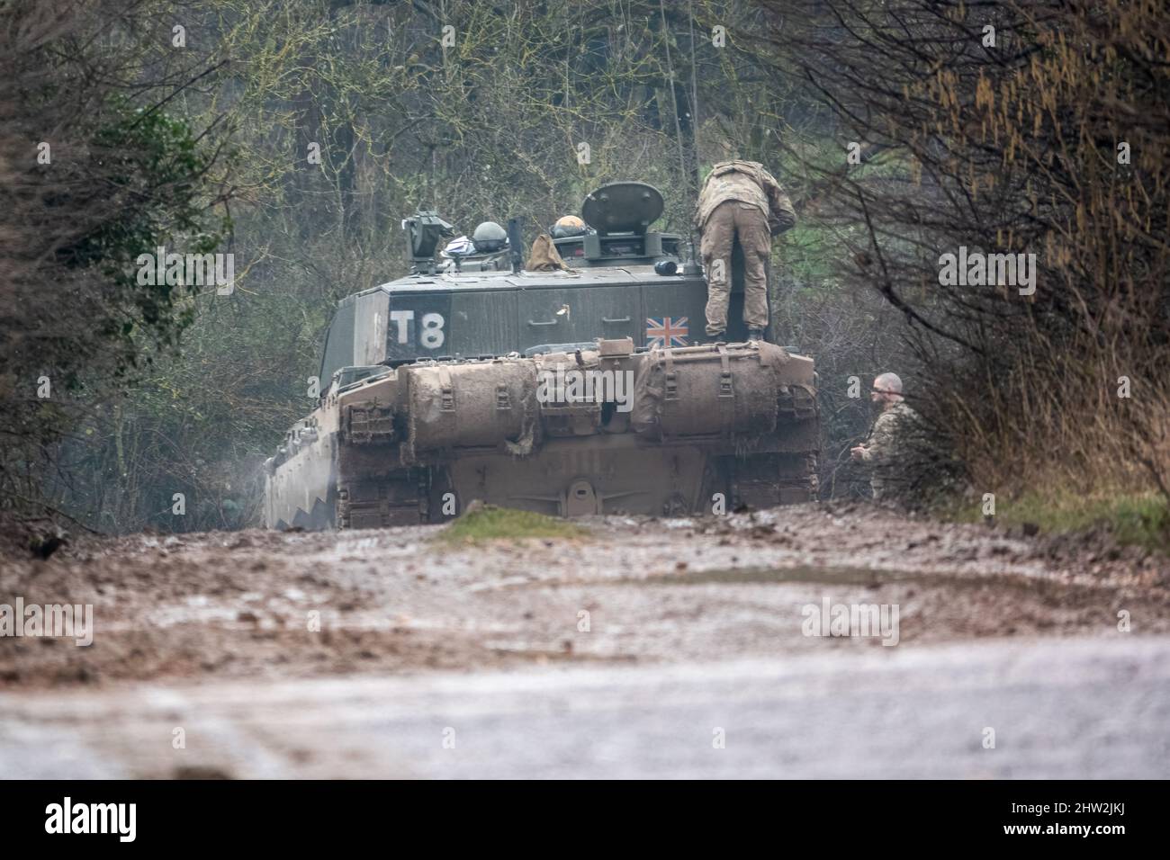 british army challenger 2 main battle tank in action on exercise on ...