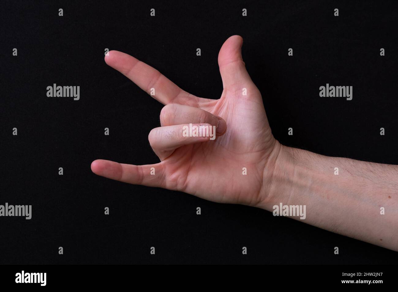 Rock devil horns hand sign hi-res stock photography and images - Alamy