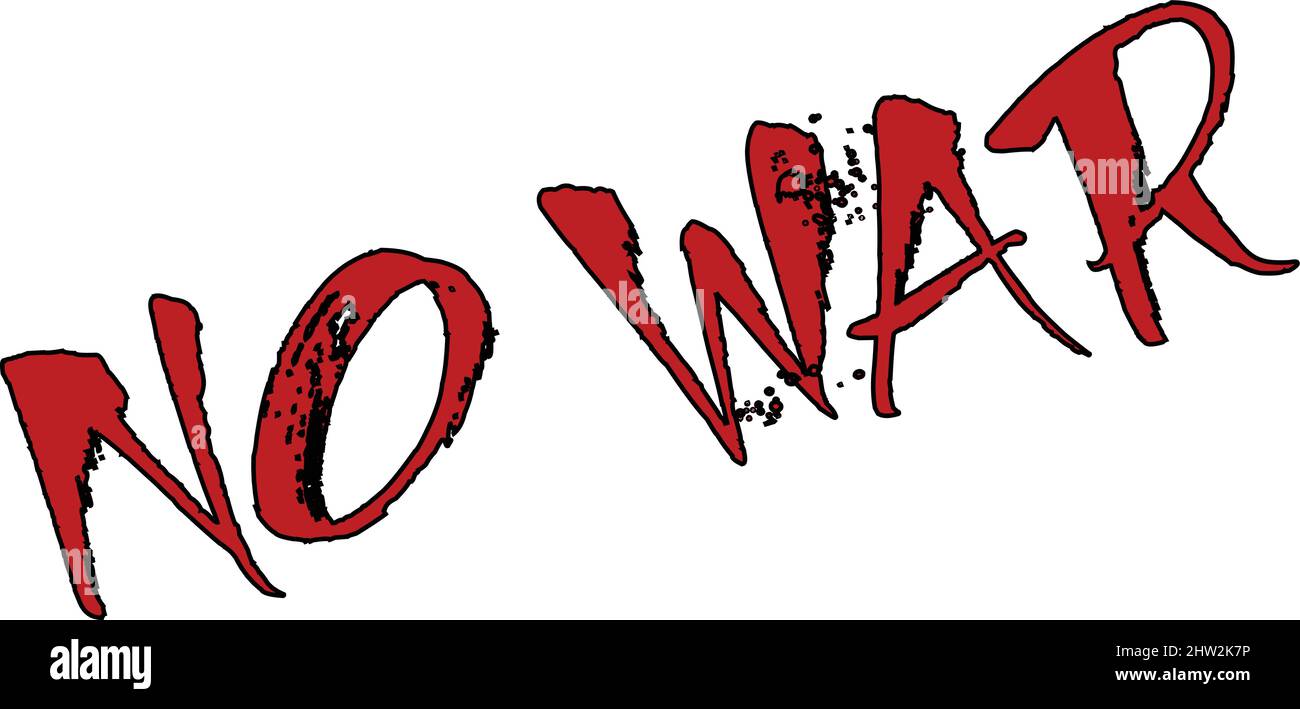 No war text sign illustration on white background Stock Vector Image ...
