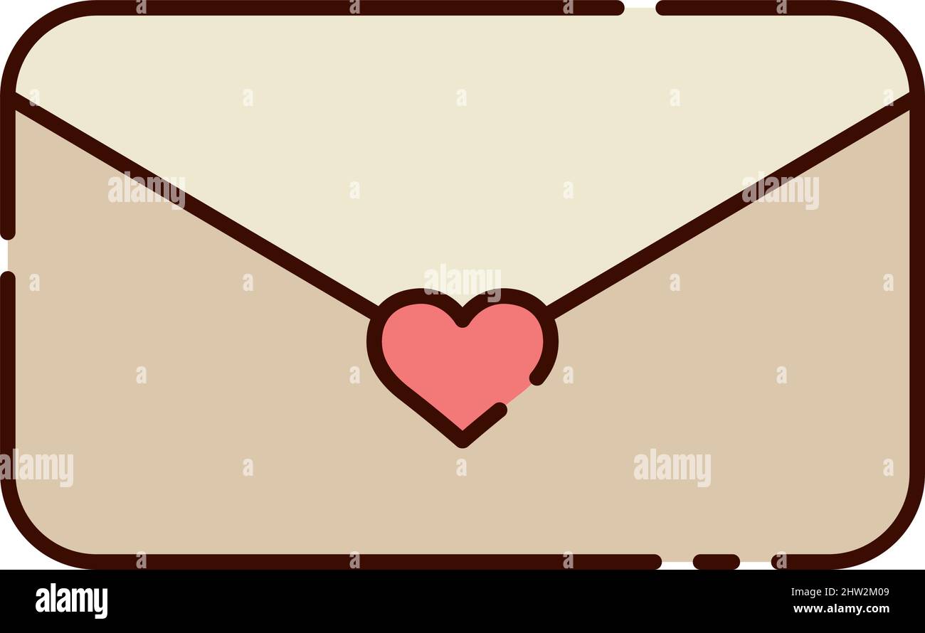 Isolated message letter flat design icon Vector illustration Stock ...